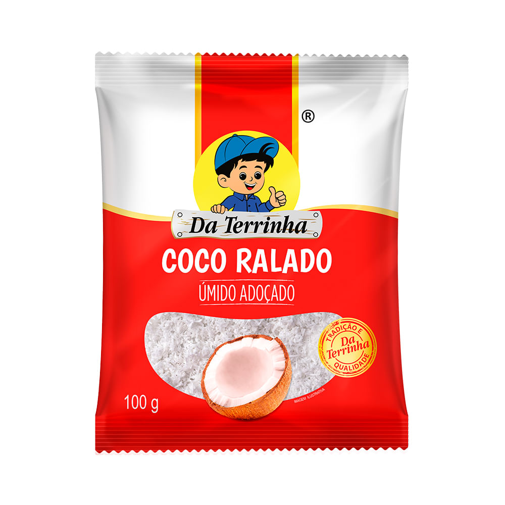 Coco Ralado Úmido Adoçado da Terrinha 100g - Swift